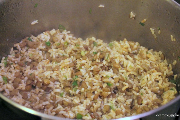 how to cook lentils and rice together