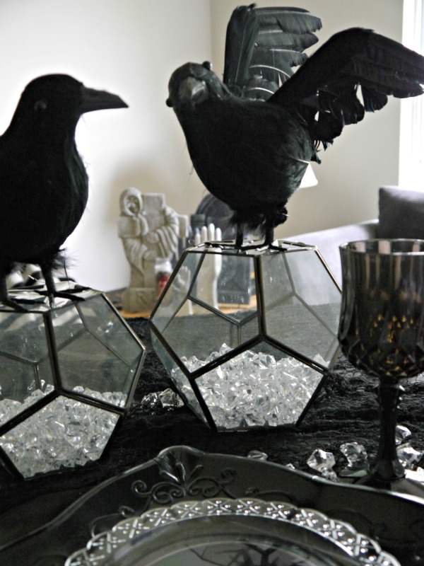 Nevermore! Gothic Ravens Halloween Tablescape - Eat Move Make Nevermore! Gothic Ravens Halloween Tablescape - Eat Move Make