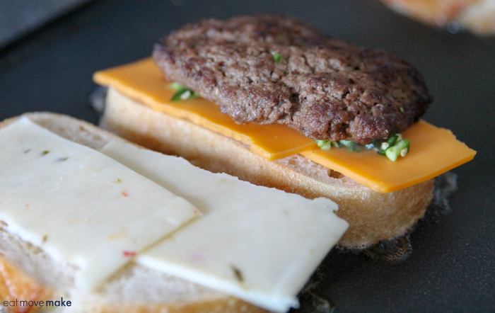 Grilled Cheese Patty Melt with French Fried Onions - Eat Move Make