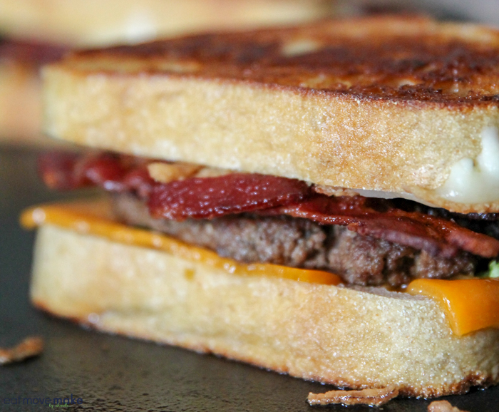 Grilled Cheese Patty Melt with French Fried Onions - Eat Move Make